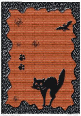 A4 "decorate Your Halloween Brick Wall" - CUP58621_96 | Craftsuprint