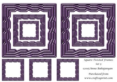 Square Twisted Frames Set 5 - CUP606818_96 | Craftsuprint