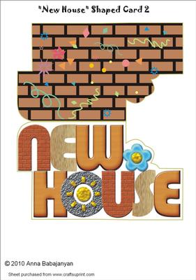 New House Shaped Card 2 - CUP61514_96 | Craftsuprint