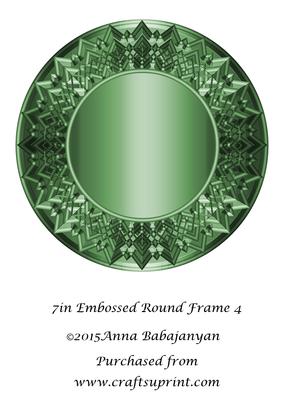 7in Embossed Round Frame 4 - CUP617816_96 | Craftsuprint
