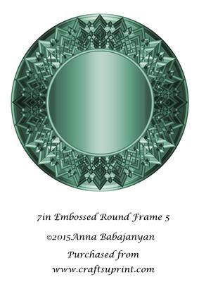 7in Embossed Round Frame 5 - CUP617818_96 | Craftsuprint