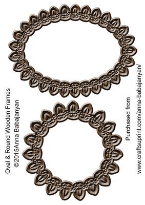 Oval & Round Wooden Frames - CUP634711_96 | Craftsuprint