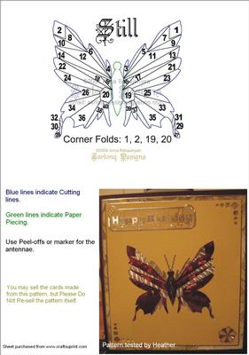 Still Butterfly (iris Folding Pattern) - CUP66981_96 | Craftsuprint