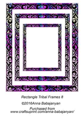 Rectangle Tribal Frames 8 - CUP673362_96 | Craftsuprint