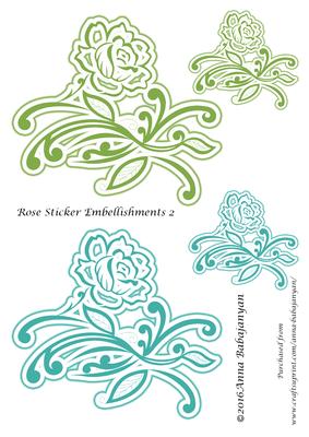 Rose Sticker Embellishments 2 - CUP676840_96 | Craftsuprint