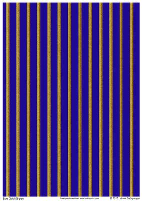 Blue Gold Stripes - CUP70137_96 | Craftsuprint