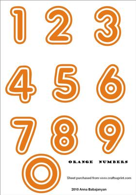 Orange Numbers - CUP71464_96 | Craftsuprint