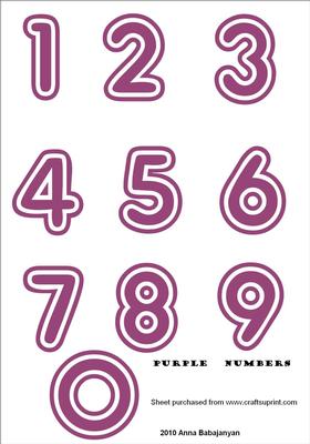 Purple Numbers - CUP71466_96 | Craftsuprint