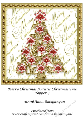 Merry Christmas Artistic Christmas Tree Topper 4 - CUP741503_96 ...