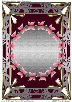 A4 "a Bit of Magic" Plain Card (purple Magenta) - CUP76724_96 ...
