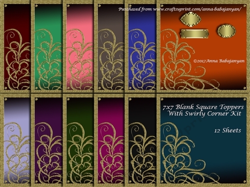7x7 Blank Square Toppers With Swirly Corner Kit - CUP784518_96 ...