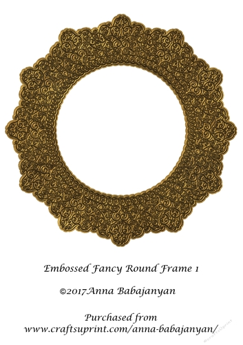 Embossed Fancy Round Frame 1 - CUP842963_96 | Craftsuprint