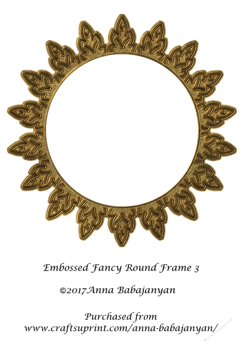 Embossed Fancy Round Frame 3 - CUP842965_96 | Craftsuprint