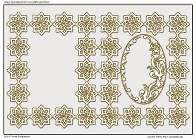Double Frame Plain Card Base (3) - CUP86125_96 | Craftsuprint