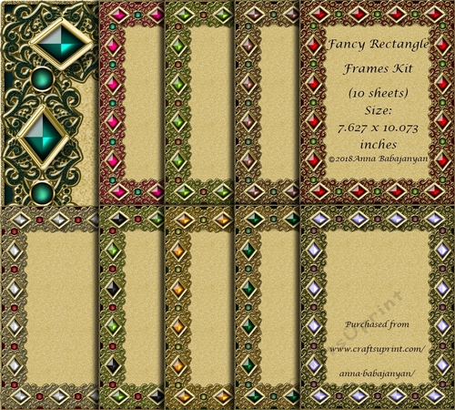 Fancy Rectangle Frames Kit - CUP872309_96 | Craftsuprint