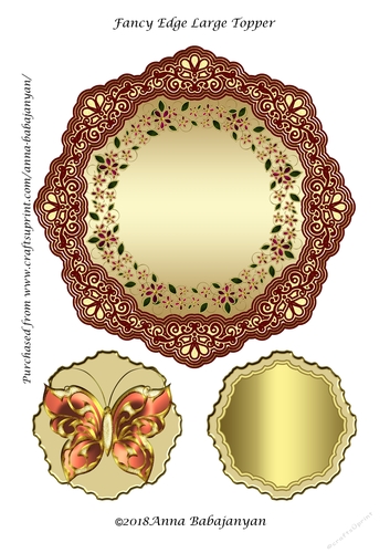Fancy Edge Large Topper - CUP884320_96 | Craftsuprint