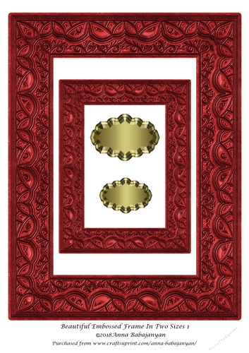 Beautiful Embossed Frame In Two Sizes 1 - CUP898850_96 | Craftsuprint