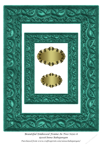 Beautiful Embossed Frame In Two Sizes 6 - CUP898857_96 | Craftsuprint