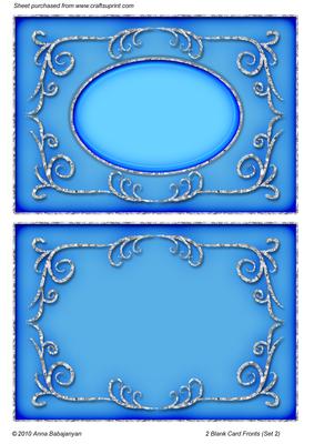 2 Blank Card Fronts (set 2) - CUP93987_96 | Craftsuprint
