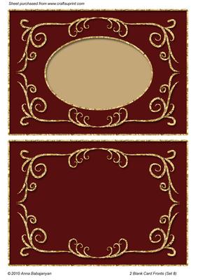 2 Blank Card Fronts (set 8) - CUP93996_96 | Craftsuprint