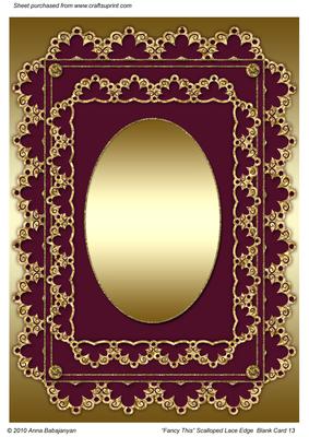 Fancy This Scalloped Lace Edge Blank Card 13 - CUP94337_96 | Craftsuprint