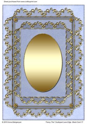 Fancy This Scalloped Lace Edge Blank Card 17 - CUP94356_96 | Craftsuprint