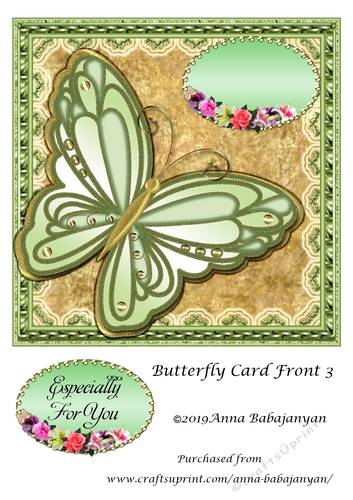 Butterfly Card Front 3 - CUP965643_96 | Craftsuprint