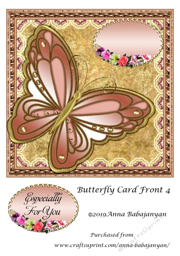 Butterfly Card Front 4 - CUP965644_96 | Craftsuprint