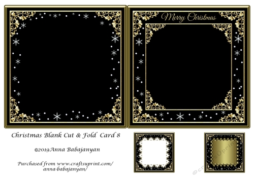 Christmas Blank Cut & Fold Card 8 - CUP968337_96 | Craftsuprint