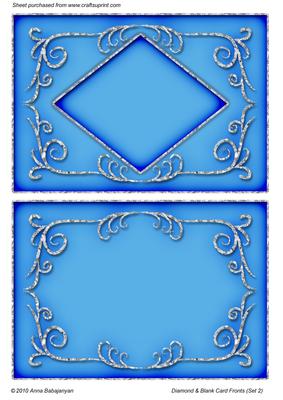 Diamond & Blank Card Fronts (set 2) - CUP96986_96 | Craftsuprint