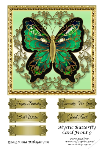 Mystic Butterfly Card Front 9 - CUP976133_96 | Craftsuprint