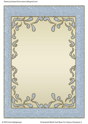 Ornamental Blank Card Base for Various Occasions 4 - CUP98390_96 ...