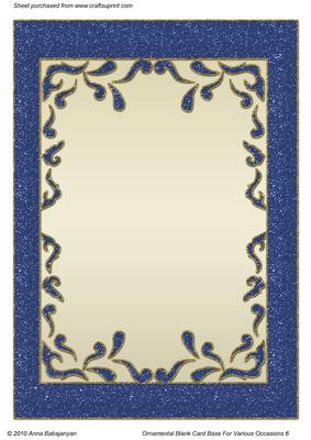 Ornamental Blank Card Base for Various Occasions 6 - CUP98397_96 ...