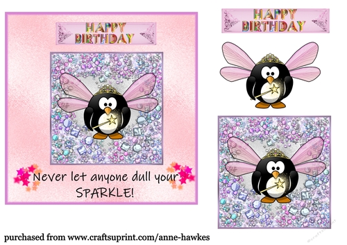 Sparkles Birthday Card Front - CUP1116453_107604 | Craftsuprint