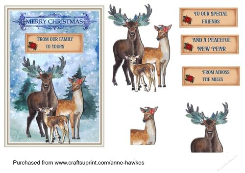 Christmas Deer - CUP1167962_107604 | Craftsuprint