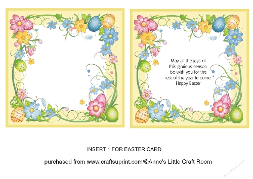 INSERT 1 FOR EASTER CARDS TO FIT 6 X 6 - CUP1363896_107604 | Craftsuprint