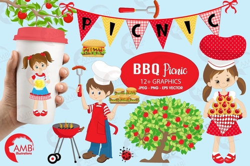 Barbecue Picnic Clipart AMB-910 - CUP914205_83483 | Craftsuprint