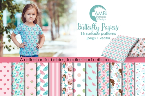 Buttterfly Girl Papers AMB-1083 - CUP914454_83483 | Craftsuprint