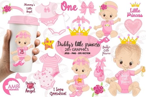Baby Girl Clipart AMB-1293 - CUP915744_83483 | Craftsuprint