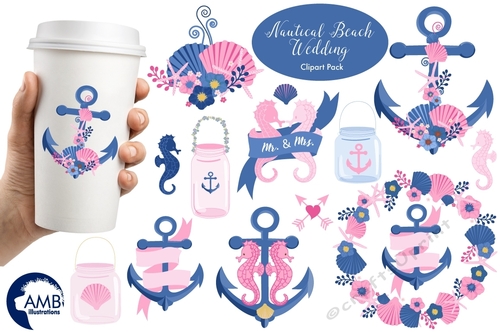 Nautical Beach Wedding Clipart AMB-1393 - CUP916108_83483 | Craftsuprint