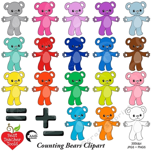Counting bears clipart, Bears clipart, AMB-2245 - CUP932104_83483 ...