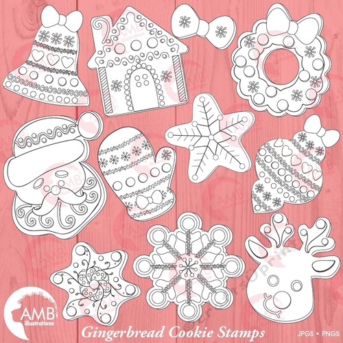 Gingerbread cookie stamps, Cookie stamps, Gingerbread stamps, AMB-2293 ...
