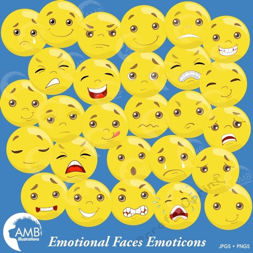 Emotional face emoticons clipart, Emoticons clipart, AMB-2314 ...