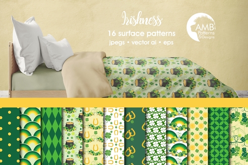 Irish digital papers, St Patricks Day papers, St-Paddys papers, Green ...