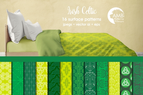 Celtic digital papers, St Patricks Day papers, St-Paddys papers, Green ...