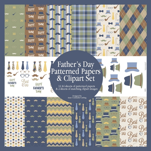 Fathers Day Patterned Paper & Clipart Set - CUP1147297_100289 ...