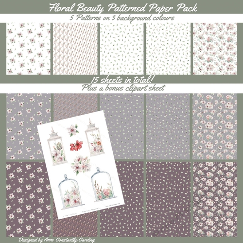 Floral Beauty Patterned Paper Pack - CUP1183714_100289 | Craftsuprint