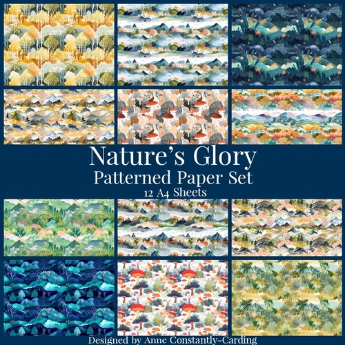 Natures Glory Patterned Paper Set - CUP1209839_100289 | Craftsuprint