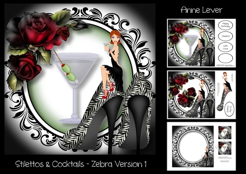Stilettos & Cocktails - Zebra - Version 1 - CUP1031733_1763 | Craftsuprint