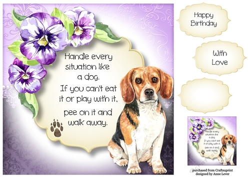 Handle Every Situation Like A Dog - Beagle 8x8 - CUP1034589_1763 ...